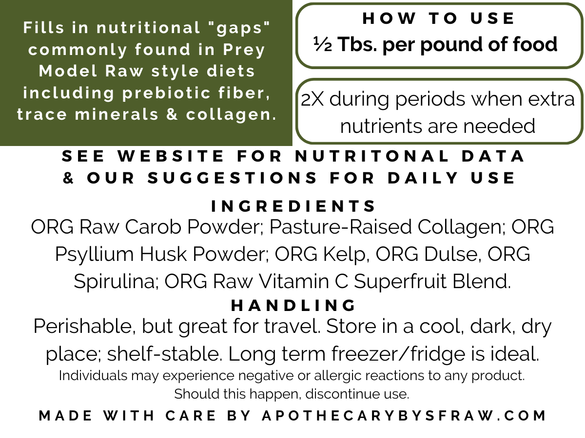 Healthy Powder, 500CC glass jar – Apothecary by SFRAW
